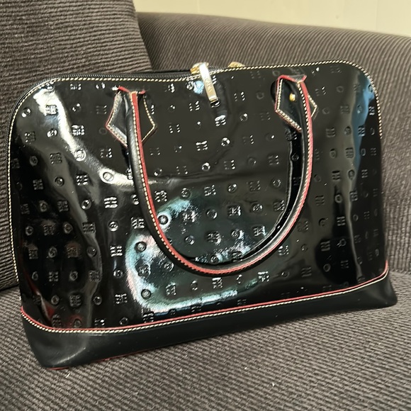 Arcadia | Bags | Arcadia Patent Leather Satchel Handbag Made In Italy ...